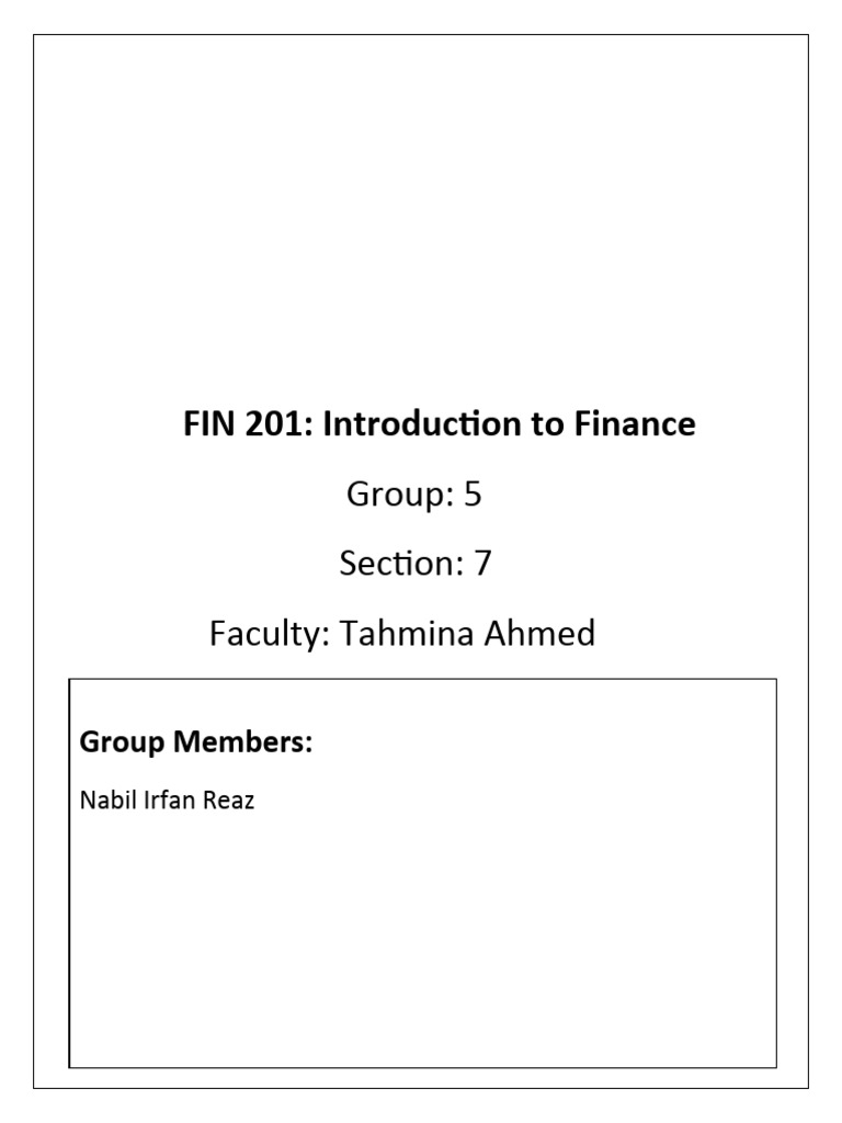 Fin 201 Word | PDF | Investing | Return On Equity