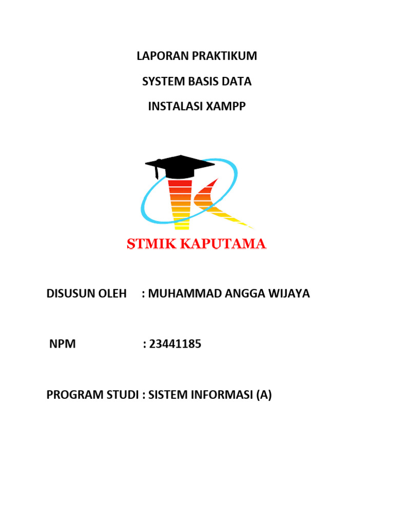 Laporan - Praktikum - Instalasi - Xampp - SBD - Muhammad Angga Wijaya - Si - (A) | PDF