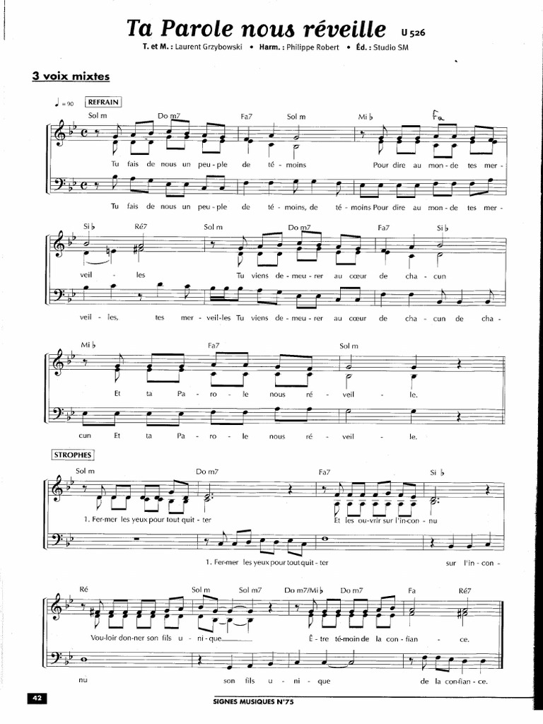 Ta Parole Nous R_veille_U526 | PDF