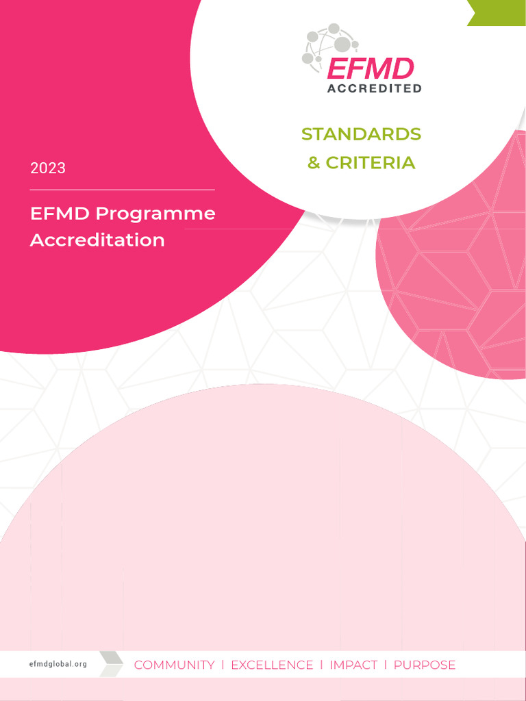 EFMD Global Prog Accred Standards and Criteria | PDF | Master's Degree | Governance