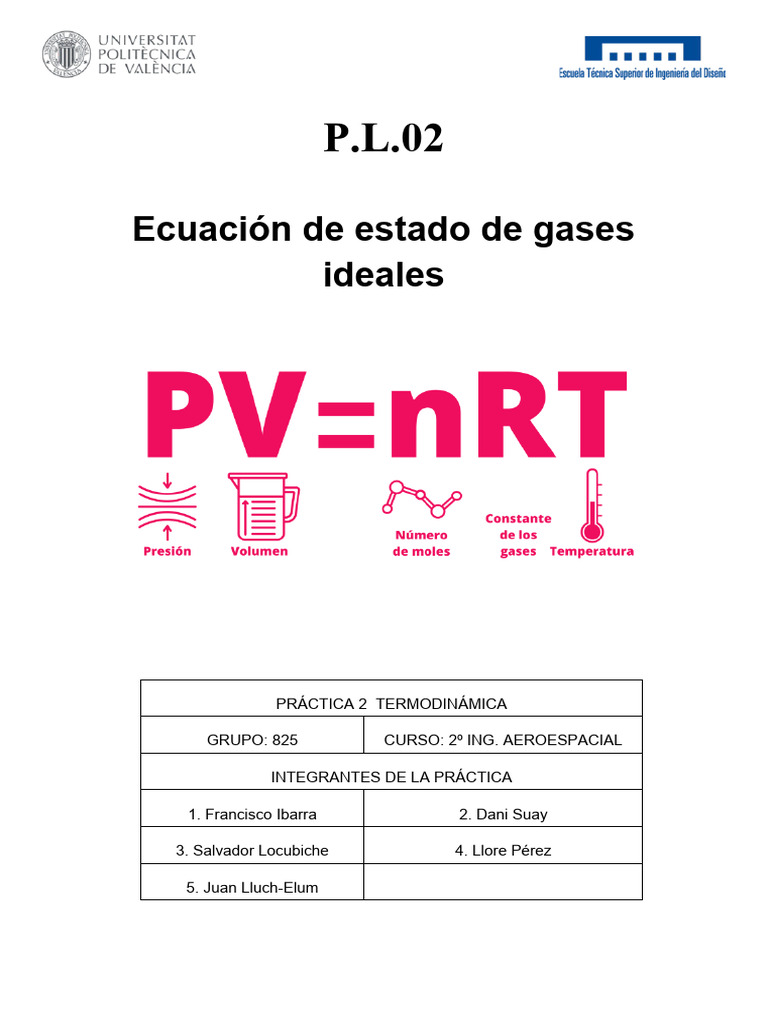 PL_02 Termodinámica | PDF | Gases | Temperatura