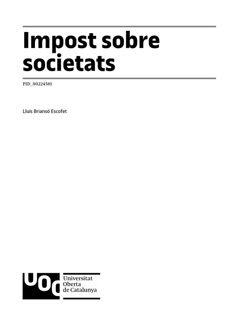 Impost Societats | PDF