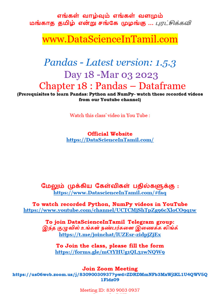 018) Pandas - Batch 2 - Day 018 | PDF | Parameter (Computer Programming) | Computer Programming