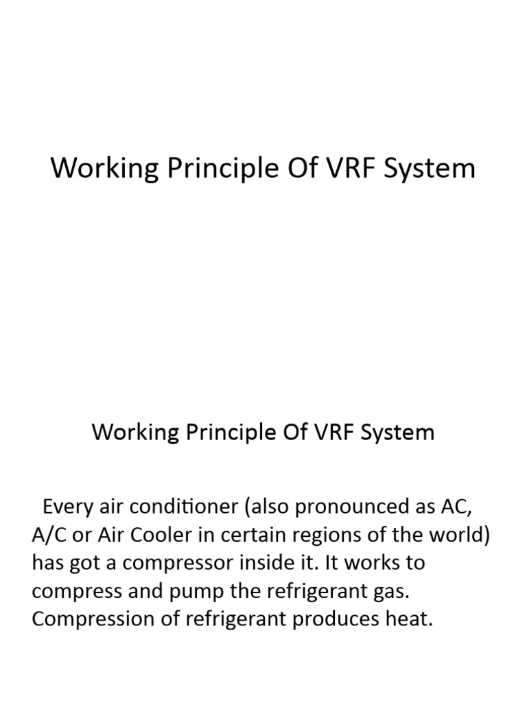 VRF System Working Principle Explained | PDF | Air Conditioning ...