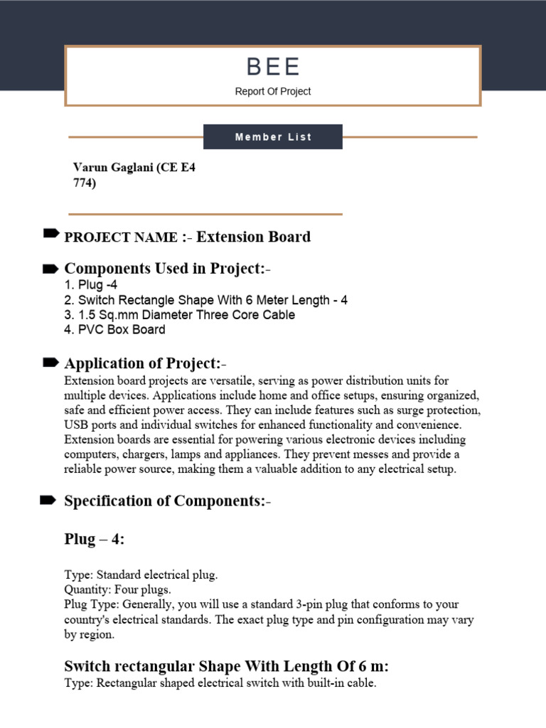 Physics Project | PDF | Ac Power Plugs And Sockets | Electrical Connector