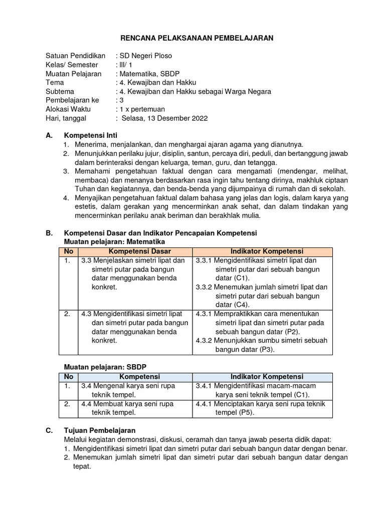 Perencanaan SD Ploso | PDF | Karier & Perkembangan