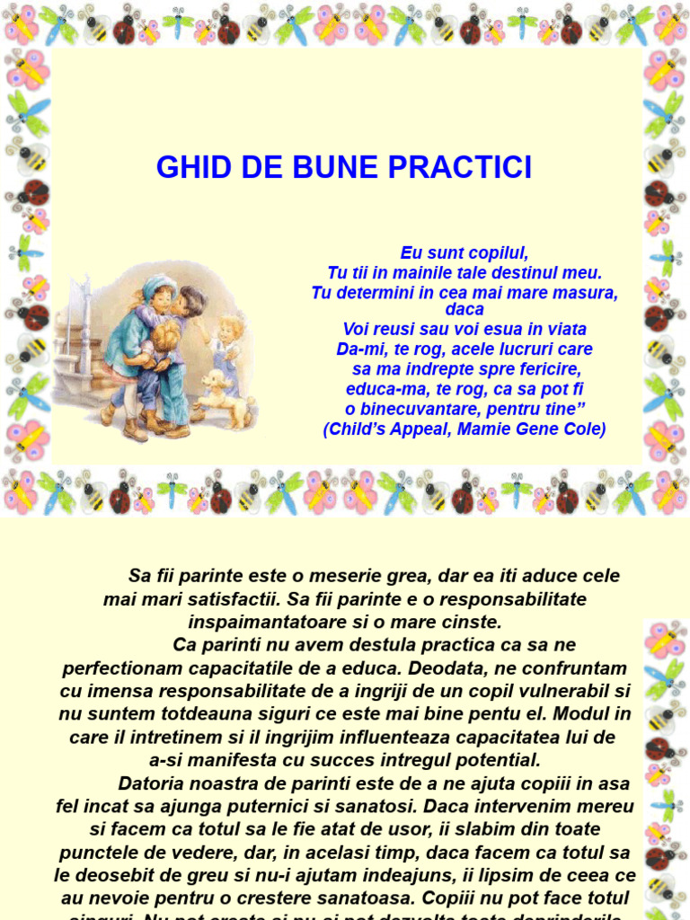 Lectorat Parinti Ghid de Bune Practici | PDF