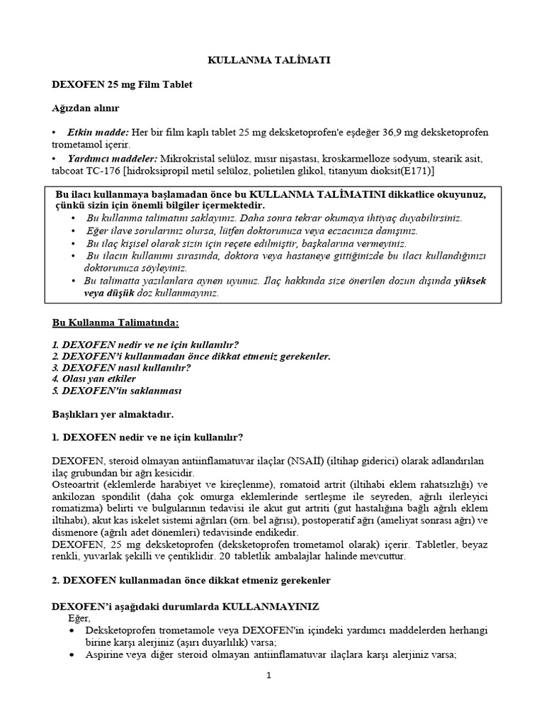 Dexofen 25 KT | PDF