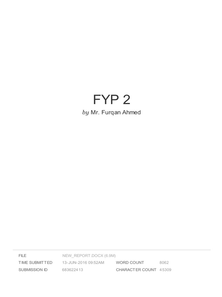 Fyp 2 | PDF