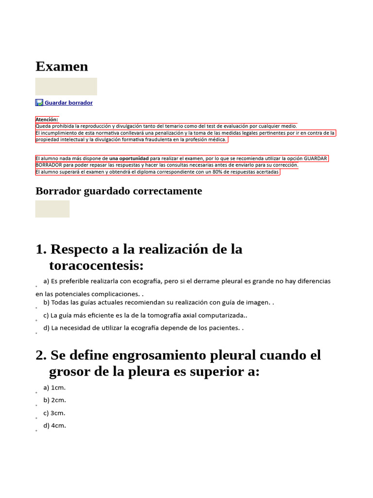 Examen 06 | PDF | Pulmón | Ultrasonido médico