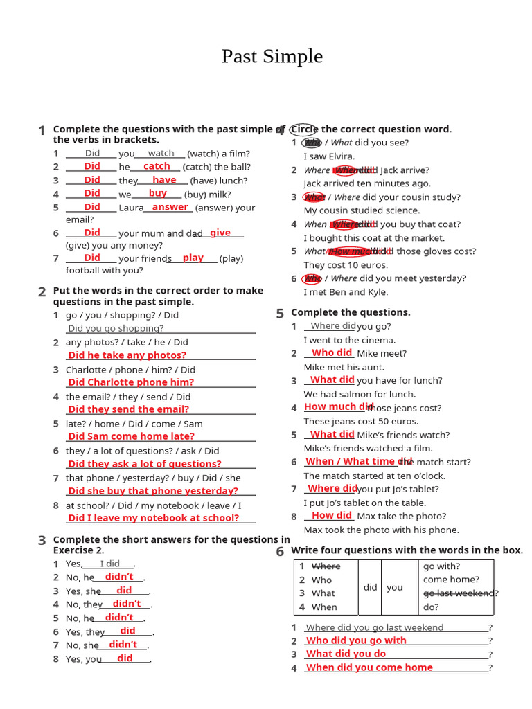 Ficha_ingles_past_simple_solucoes | PDF