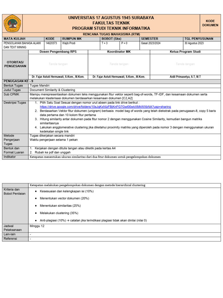 Penugasan Terstruktur NLP 9 | PDF