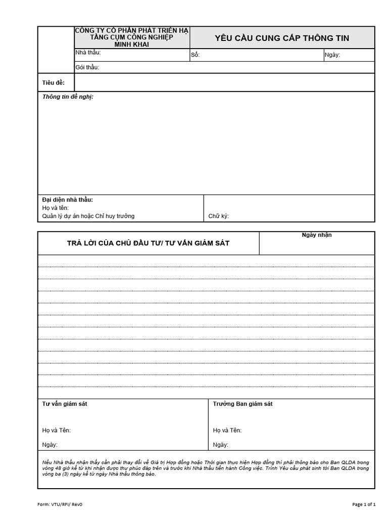 Mau Yeu Cau Cung Cap Thong Tin | PDF