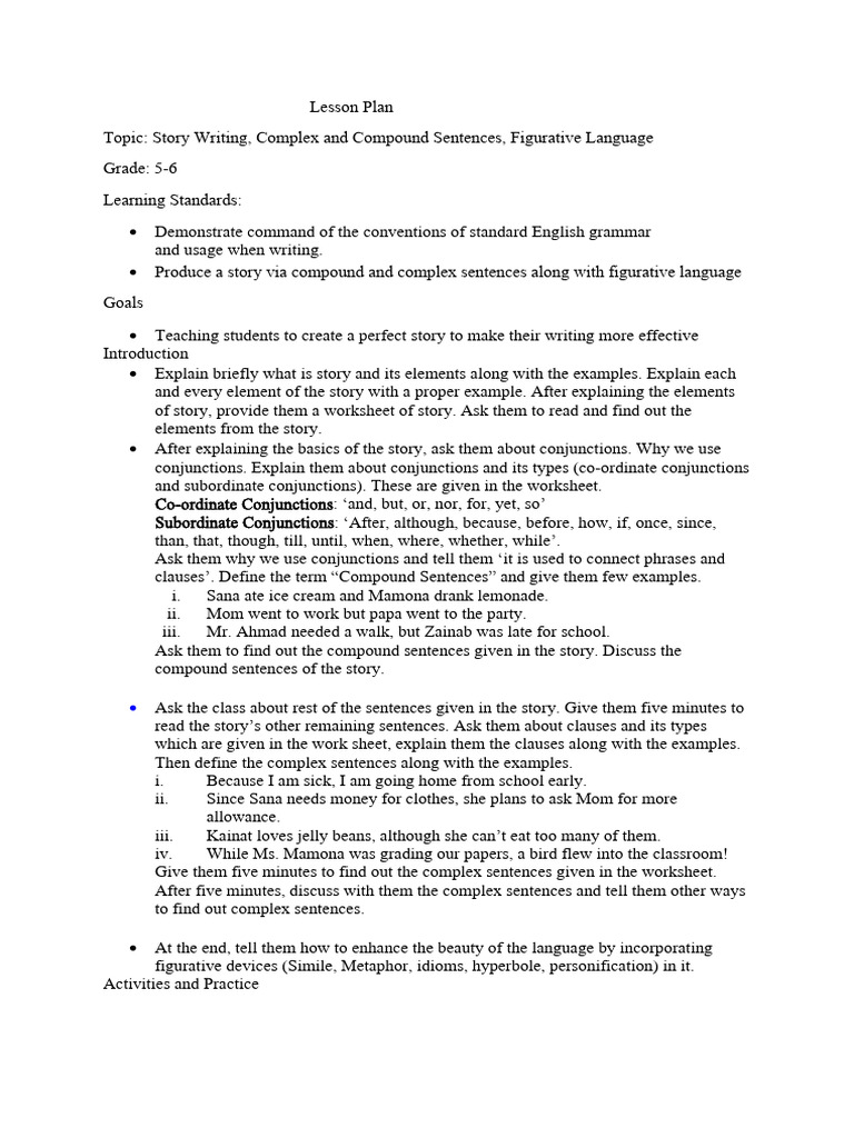 Lacas Lesson Plan | Download Free PDF | Sentence (Linguistics) | Semantic Units