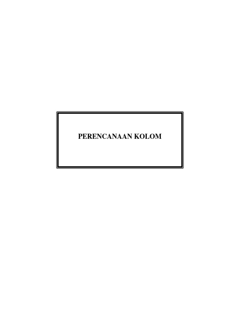 3 - Perencanaan Kolom | PDF