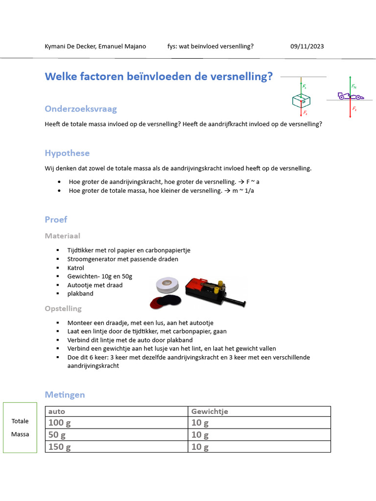 Wat Beïnvloed Versnelling | PDF