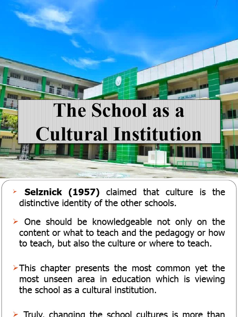 School as a Cultural Institution | PDF