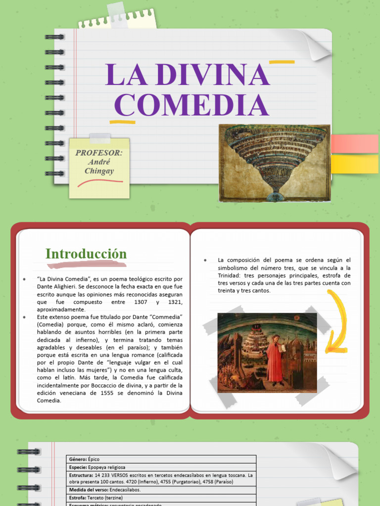 Estructura y personajes de la Divina Comedia | PDF | Divina Comedia ...