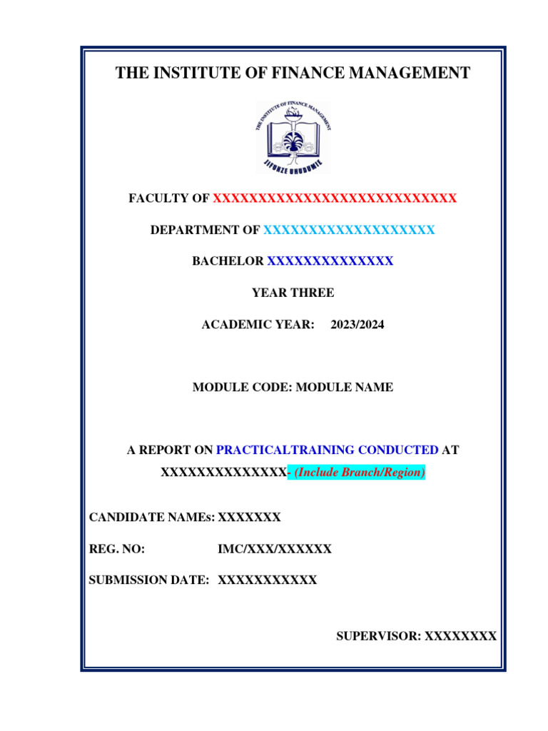 Bachelor Yr 3 - Field Report Writing Guideline - (2023-24) | PDF | Page ...