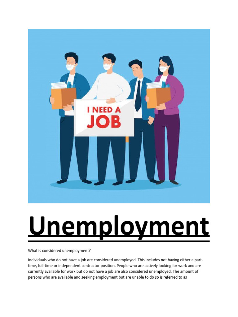 What Is Considered Unemployment | PDF | Unemployment | Current ...