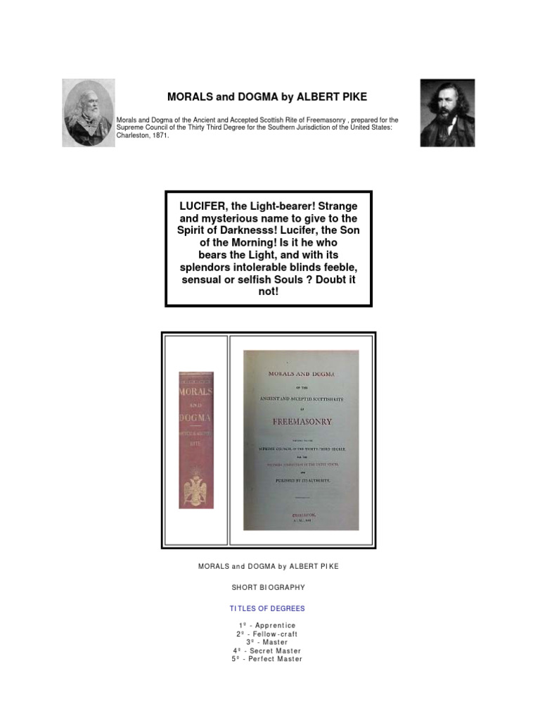 Albert Pike Morals and Dogma | PDF
