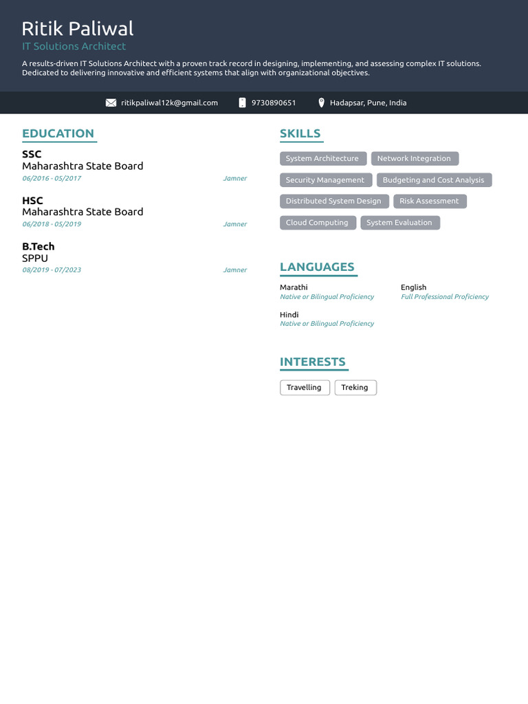 Ritik's Resume | PDF