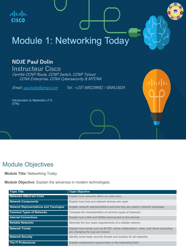 ITN Module 1 | PDF | Computer Network | Internet Access