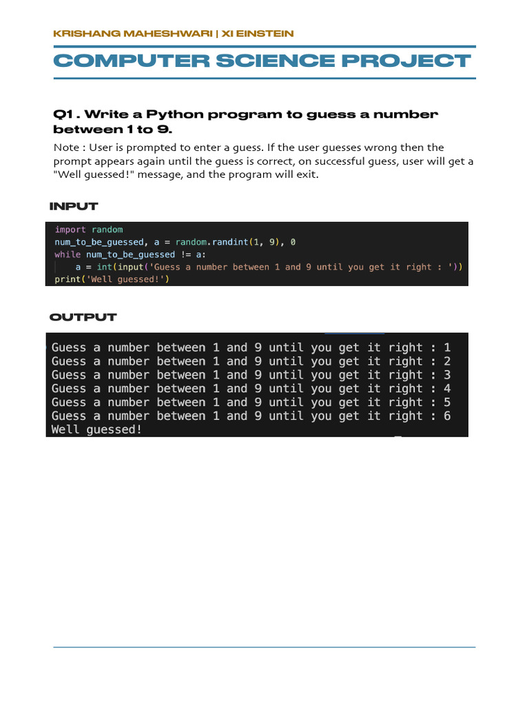 Computer Science HHW | PDF Computer Science HHW | PDF