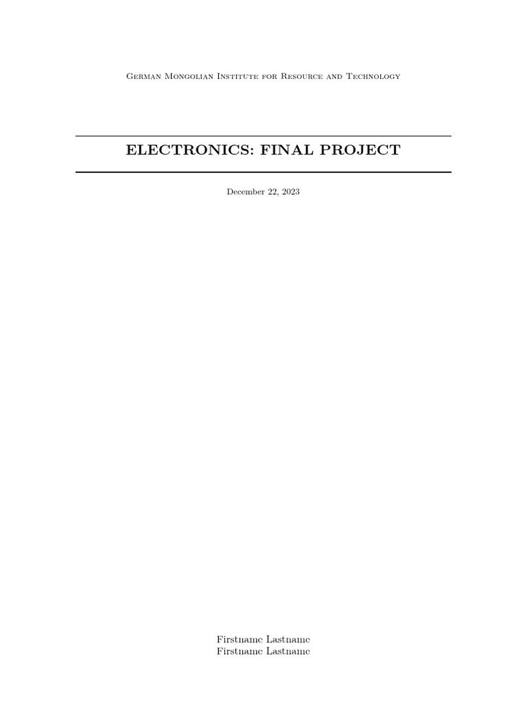 Electronics Final Report | PDF | Filter (Signal Processing) | Low Pass Filter
