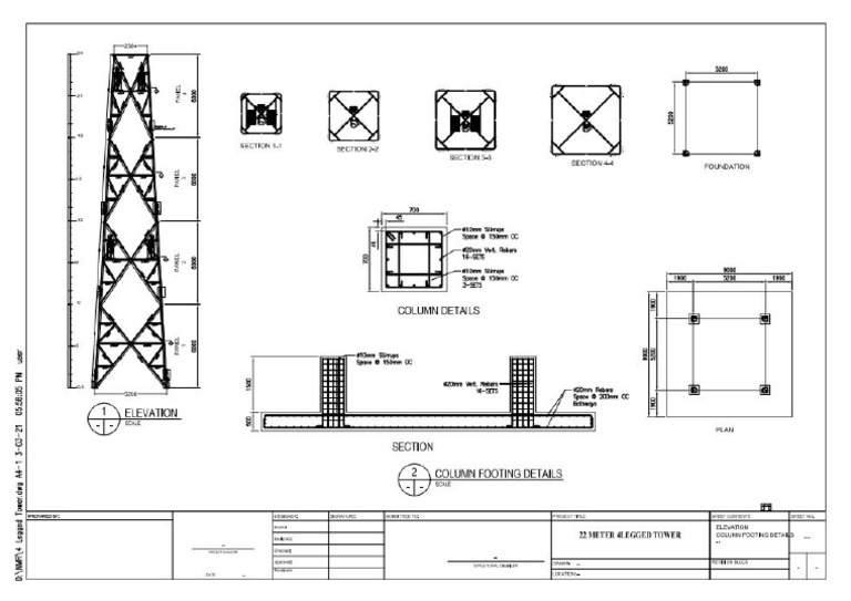 22M Four Legged Tower | PDF