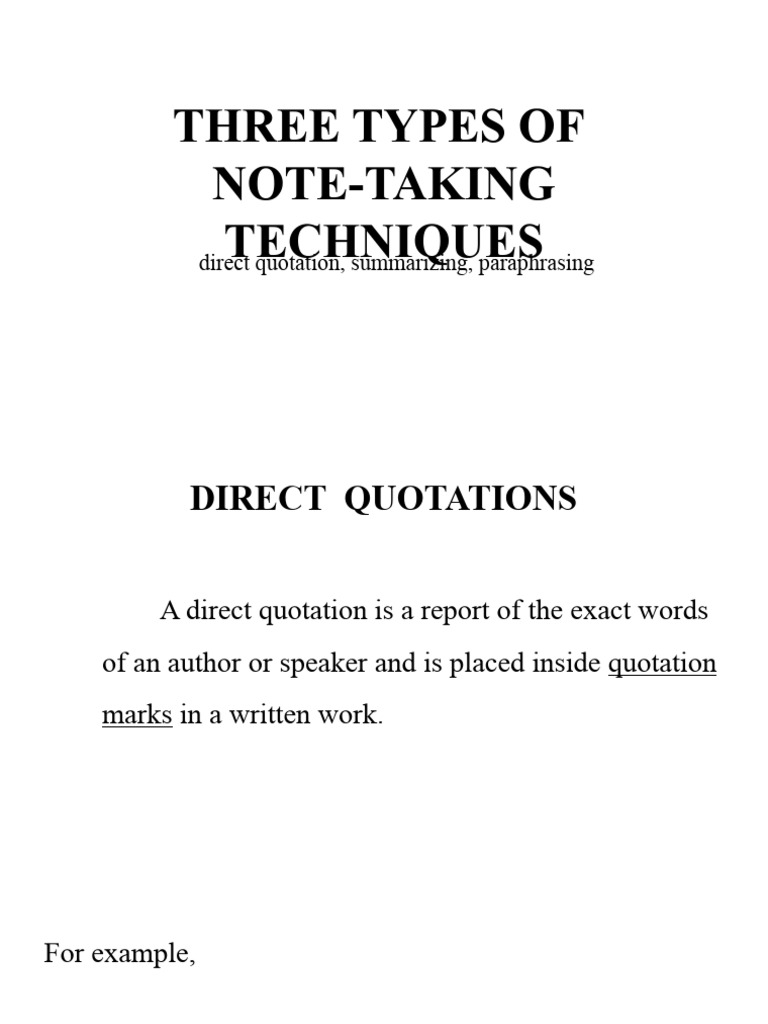 Three Types of Note Taking Techniques | PDF | Cognitive Science | Cognition
