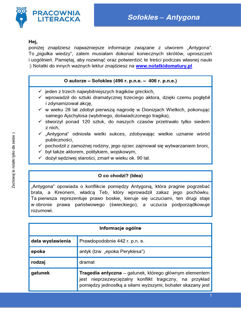 Antygona Sofokles | PDF