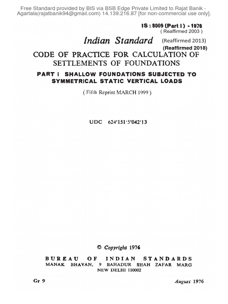 Is 8009 | PDF