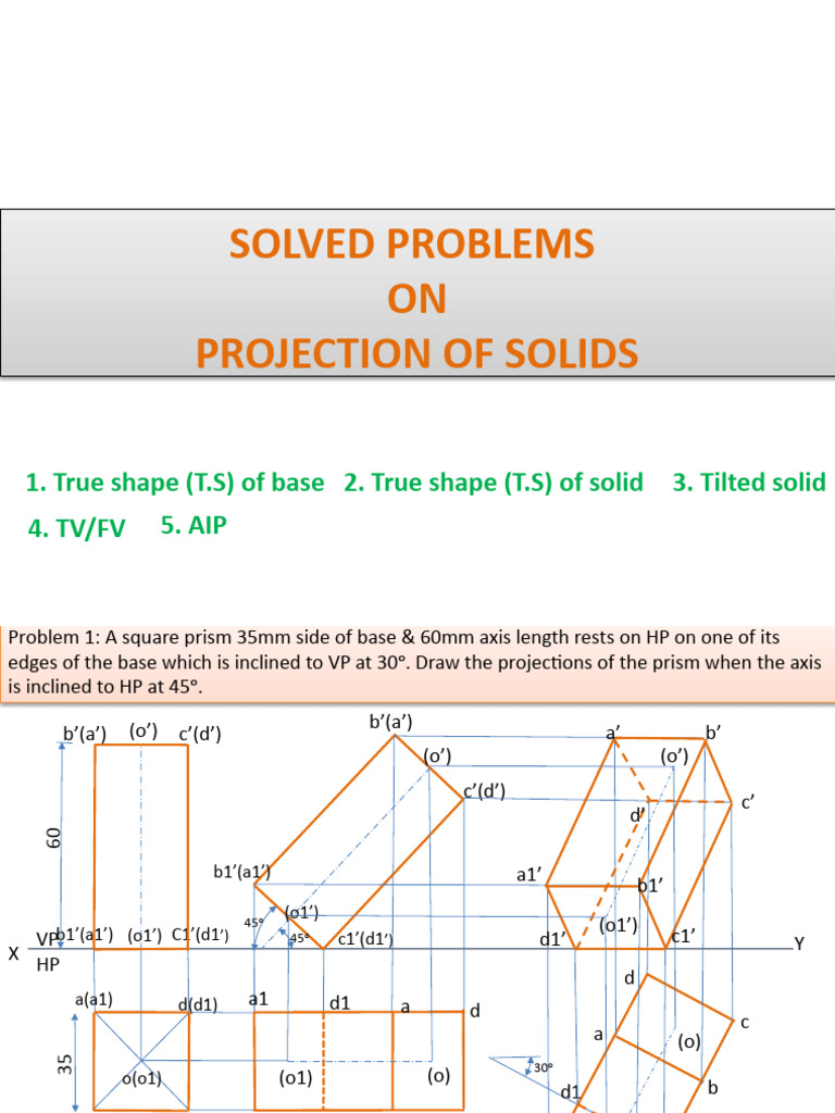 Projection of solids 2 | PDF | Geometric Objects | Polytopes