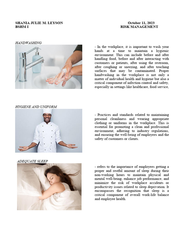 Activity 3 Risk Management Leyson | PDF | Wellness