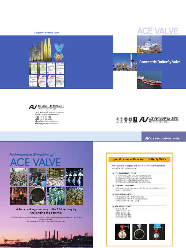 17 - Ace Valves - Butterfly Valve | PDF | Valve | Pipe (Fluid Conveyance)