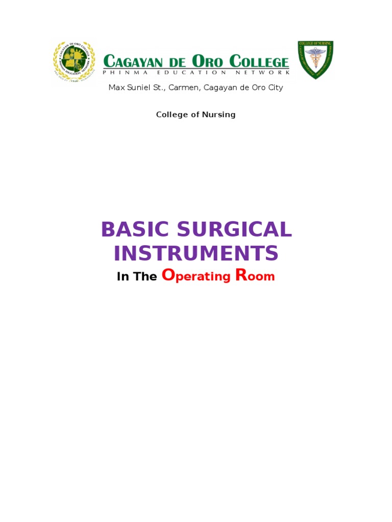 Basic Instruments | PDF | Surgical Suture | Surgery