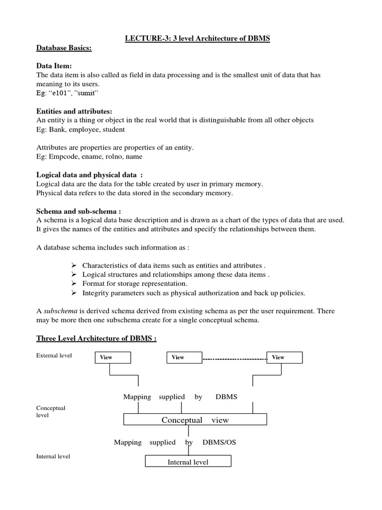 Dbmsnotes Pdf Databases Conceptual Model 6742