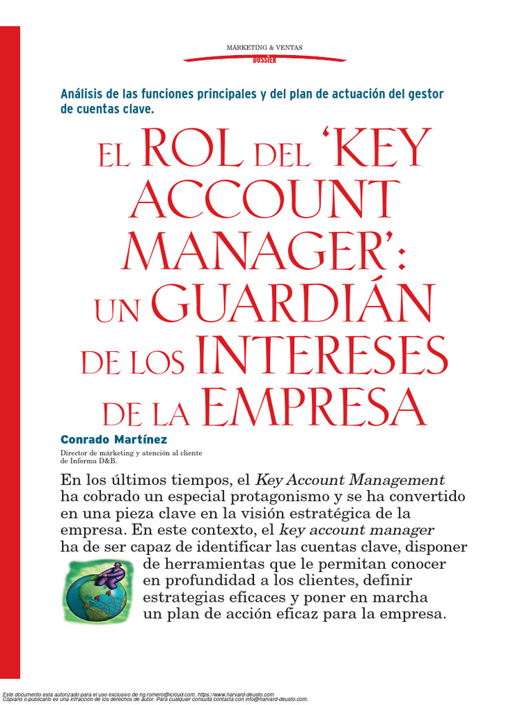 Funciones del Key Account Manager | PDF | Marketing | Business