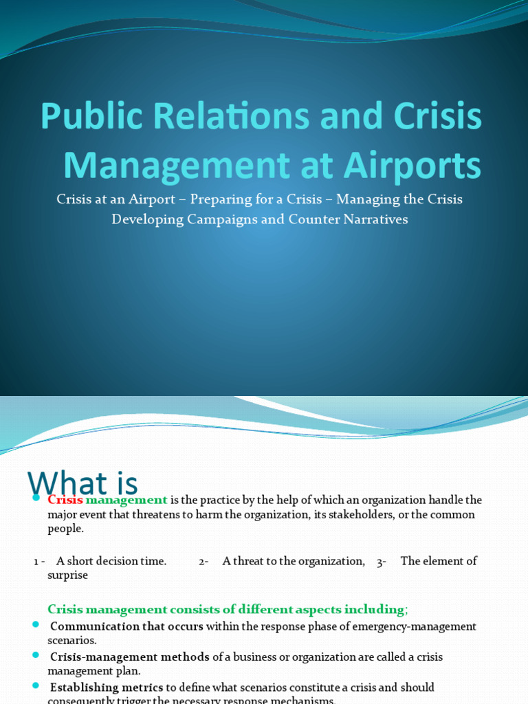 Public Relations and Crisis Management at Airport | PDF | Crisis ...