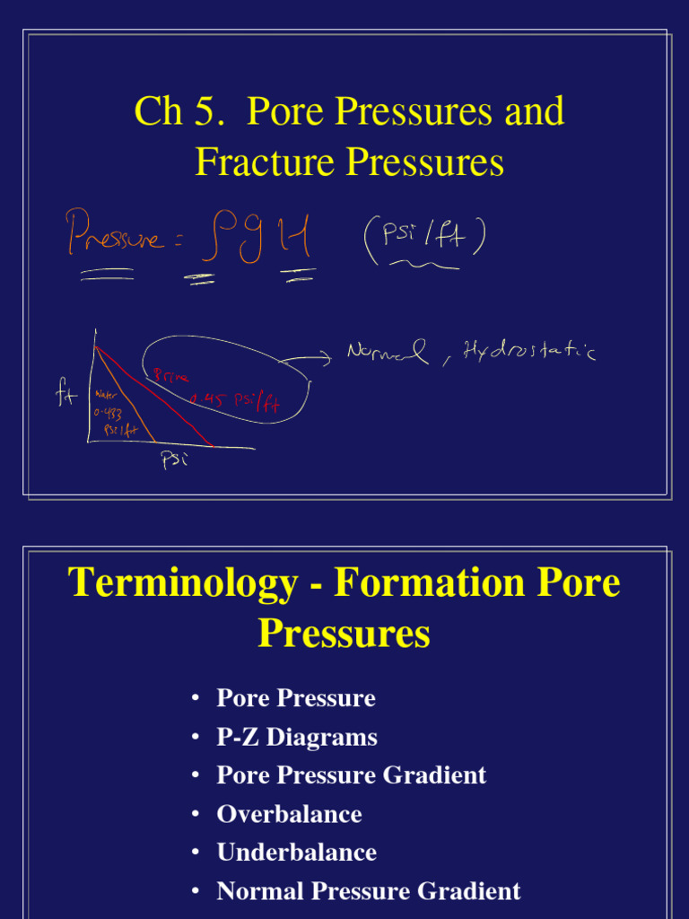 Pore Pressures and Fracture Pressures | PDF