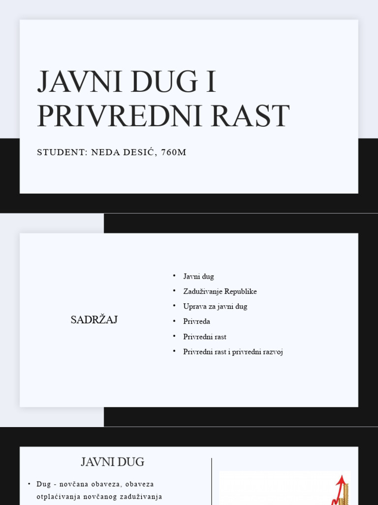 Javni Dug I Privredni Rast1 | PDF