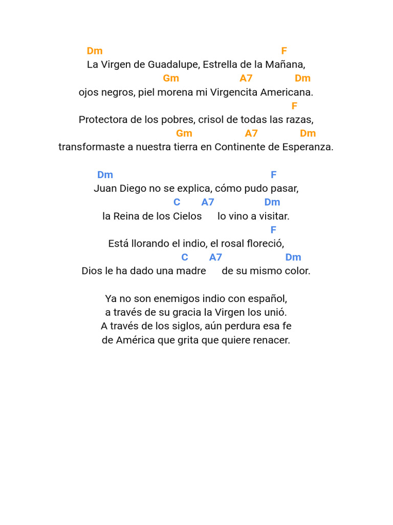 La Virgen de Guadalupe (Estrella de La Mañana) | PDF