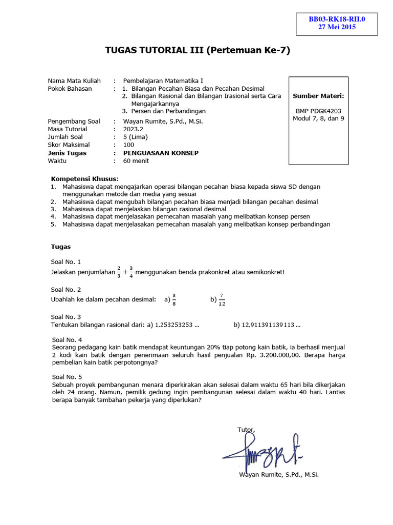 Tugas Tutorial 3 Pertemuan 7 Pdf