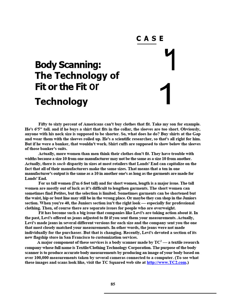 Body Scanning Case | PDF | Image Scanner | Retail