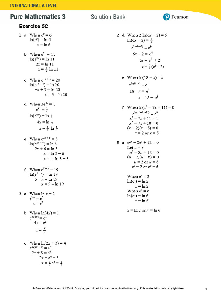 P3 Exercise 5C | PDF