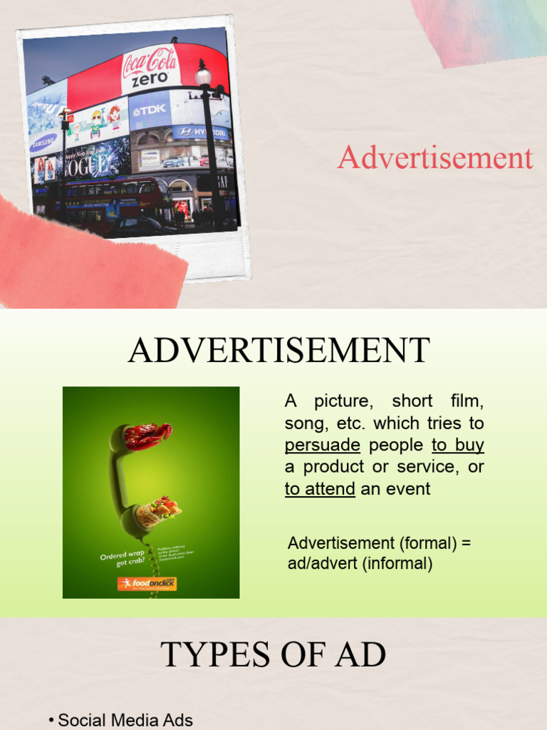 Types and Elements of Effective Ads | PDF