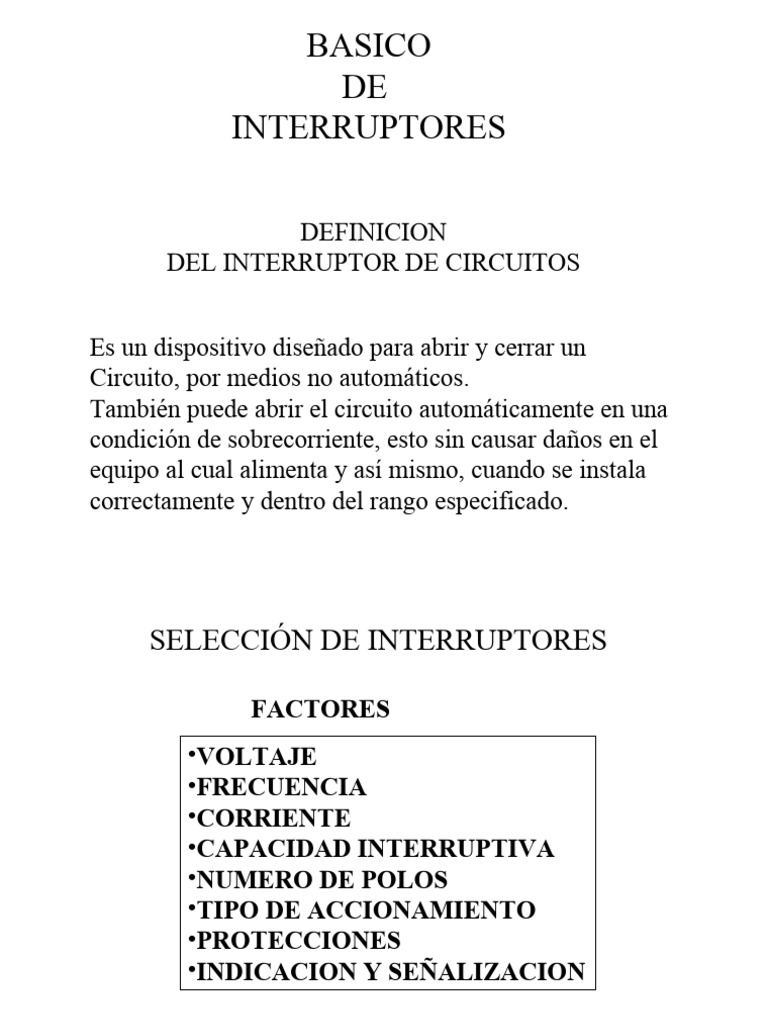 Basico Interruptores | PDF