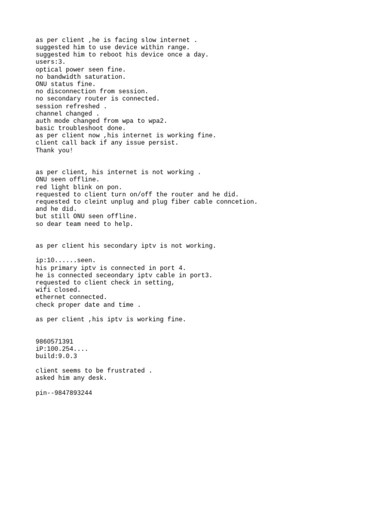 Slow Internet Not Working Iptv Not Working | PDF