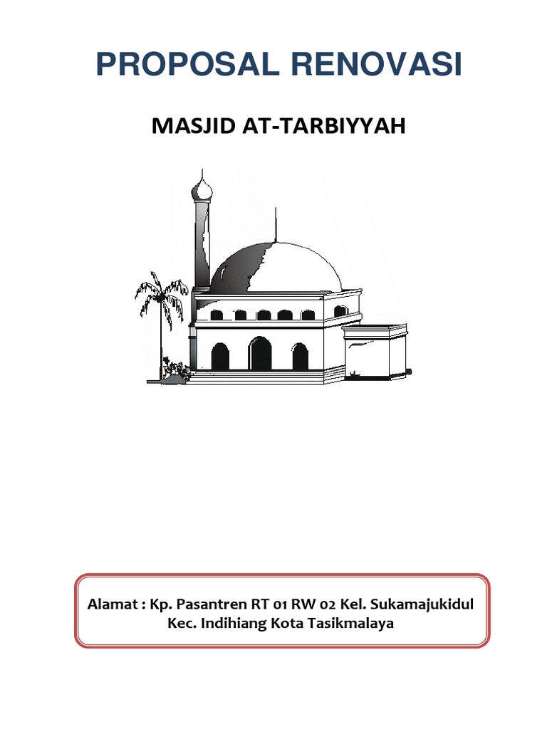 Proposal Renovasi Masjid At-Tarbiyyah | PDF